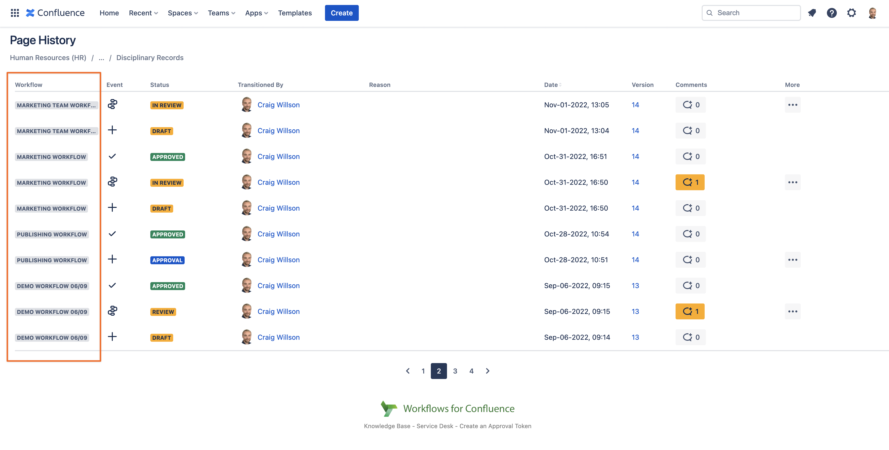 Workflows for Confluence - April 2023